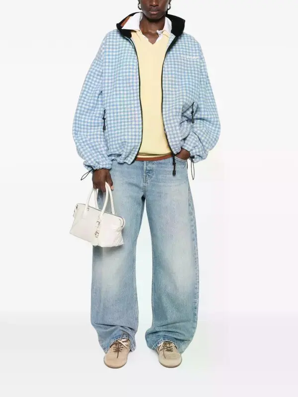 Miu Miu Check Zip-up Jacket