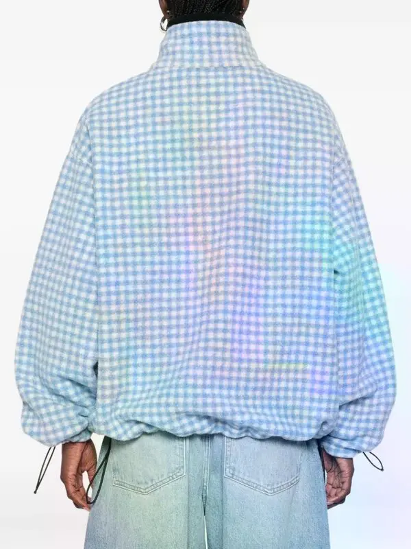 Miu Miu Check Zip-up Jacket
