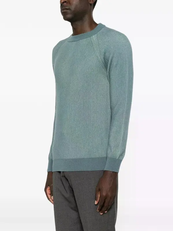FILIPPO DE LAURENTIIS Ribbed-knit Raglan-sleeve Sweater