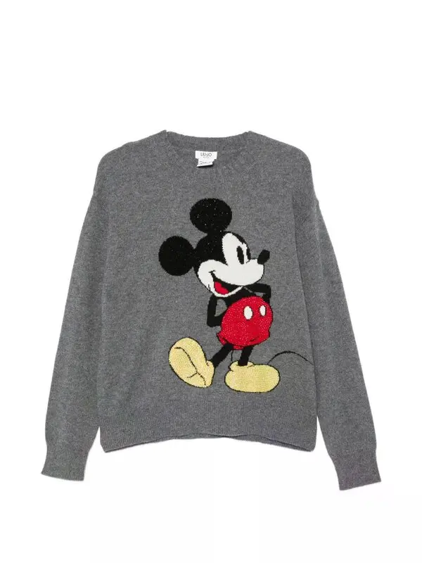 Liu Jo X Disney Mickey Mouse Crystal-embellished Sweater