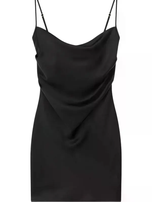 Nanushka Seren Cowl-neck Fitted Mini Dress - Black