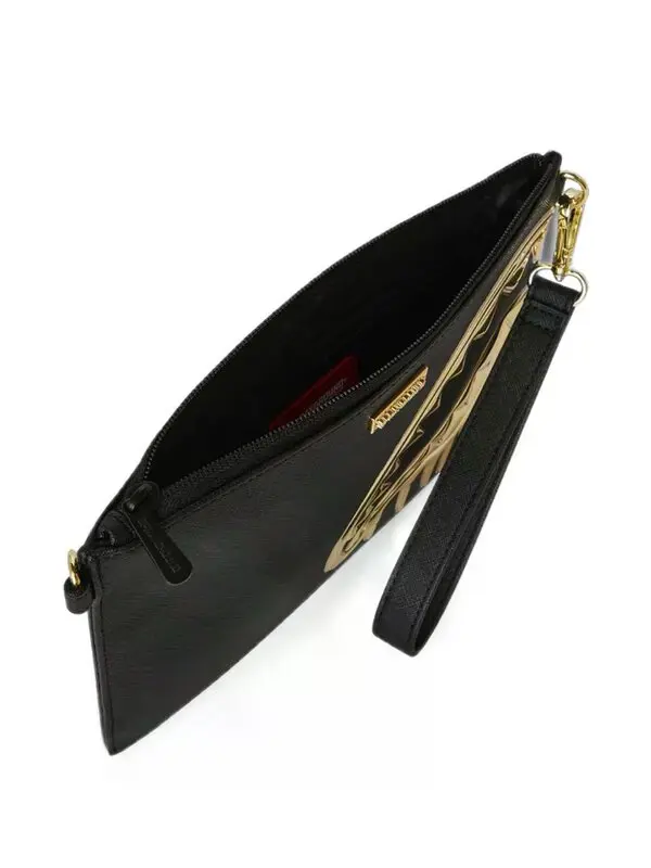 SPRAYGROUND Gold And Dangerous Shark-embossed Messenger Bag