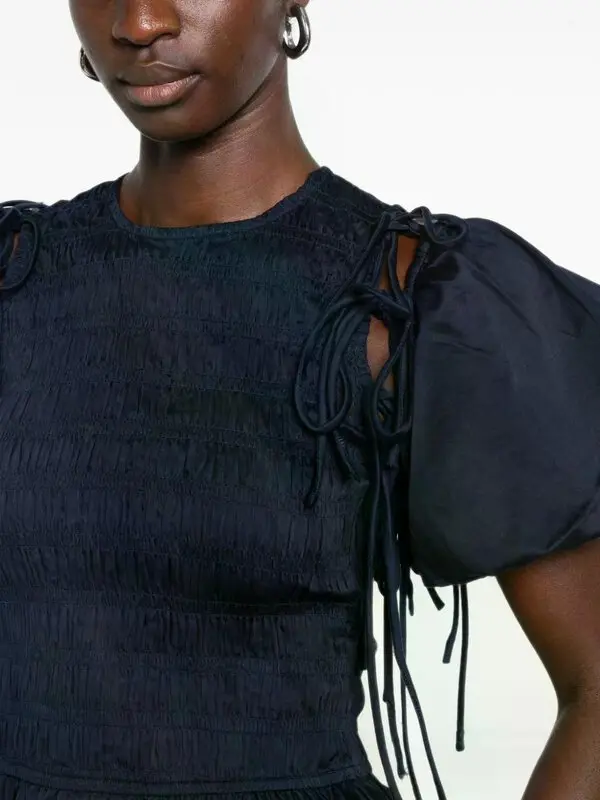 DAMSON MADDER Becca Shirred Peplum Blouse
