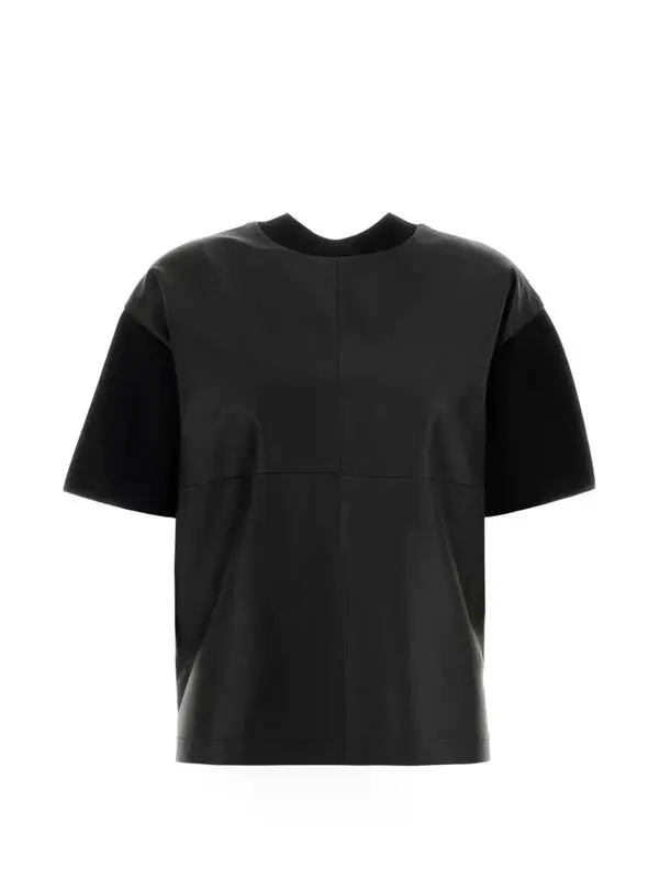 Max Mara Leather And Viscose Crepe Boxy Sweater
