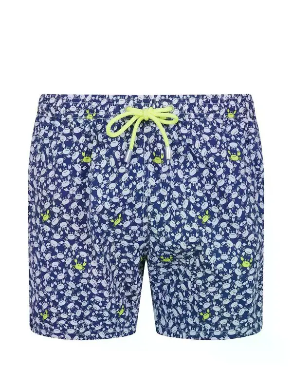 MC2 SAINT BARTH Crab-print Drawstring Swim Shorts