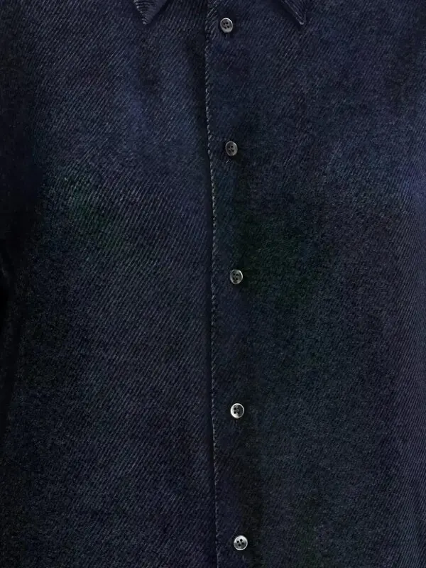 Giorgio Armani Devoré Velvet-twill Shirt