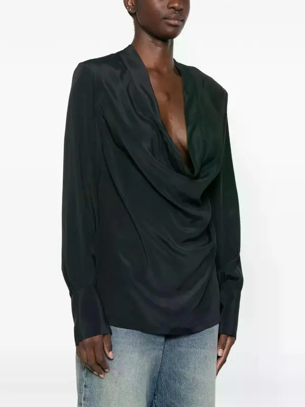 Federica Tosi Long-sleeve Draped Top