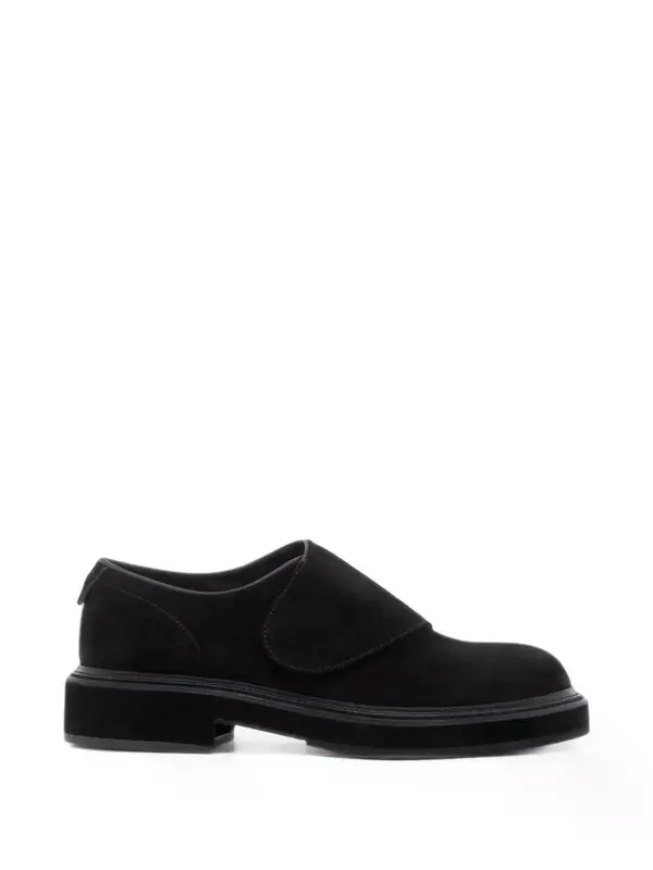 Giorgio Armani Suede Touch-strap Slippers