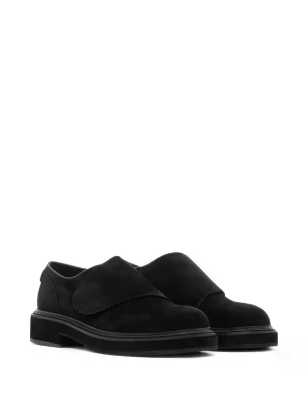 Giorgio Armani Suede Touch-strap Slippers