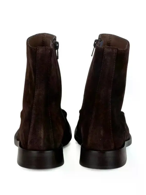 Status Ruched Suede Ankle Boots
