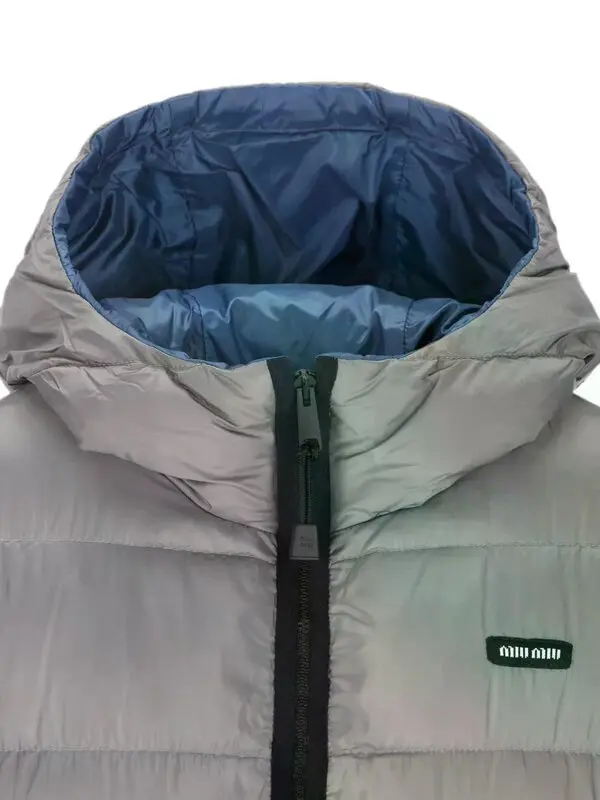 Miu Miu Light-pongé Down Hoodie Jacket