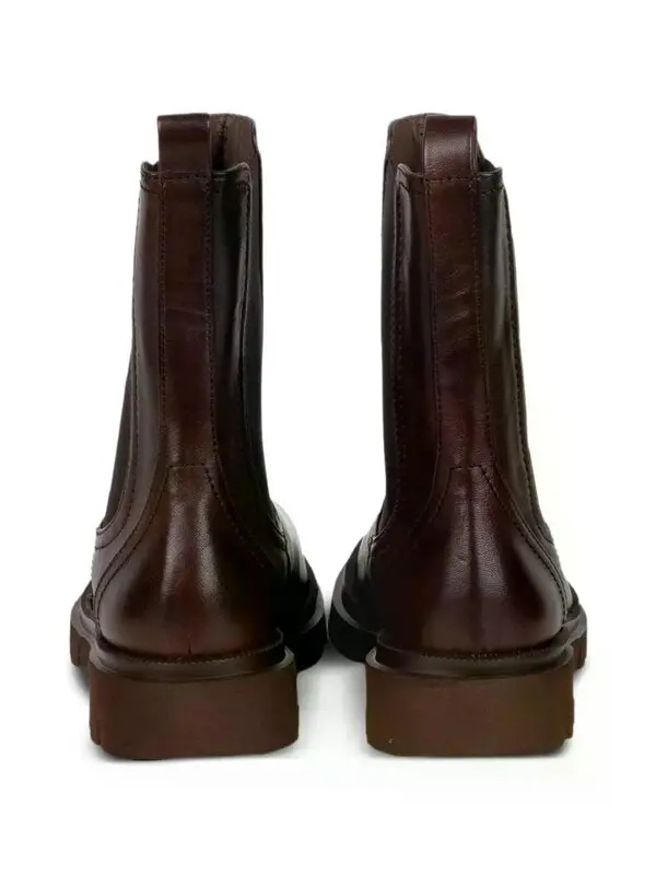Status Elasticated-panel Leather Chelsea Boots - Brown