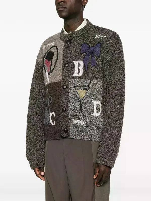 MAGLIANO Patchwork Intarsia-knit Cardigan
