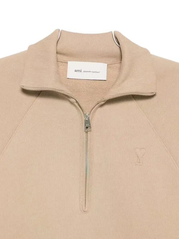 AMI Paris De Coeur Quarter-zip Sweater