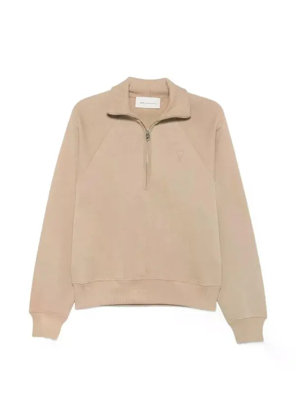 AMI Paris De Coeur Quarter-zip Sweater