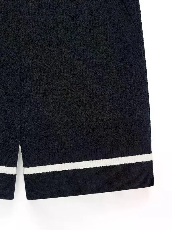 Givenchy Bermuda Shorts In Knit With Paris Embroidery