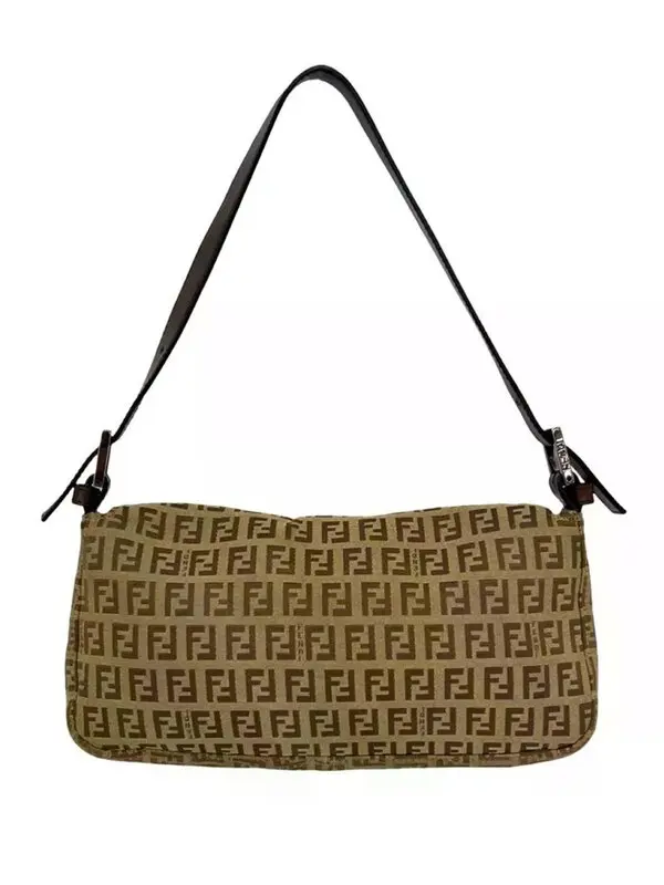 Fendi 2000-2010 Zucchino Canvas Baguette Shoulder Bag