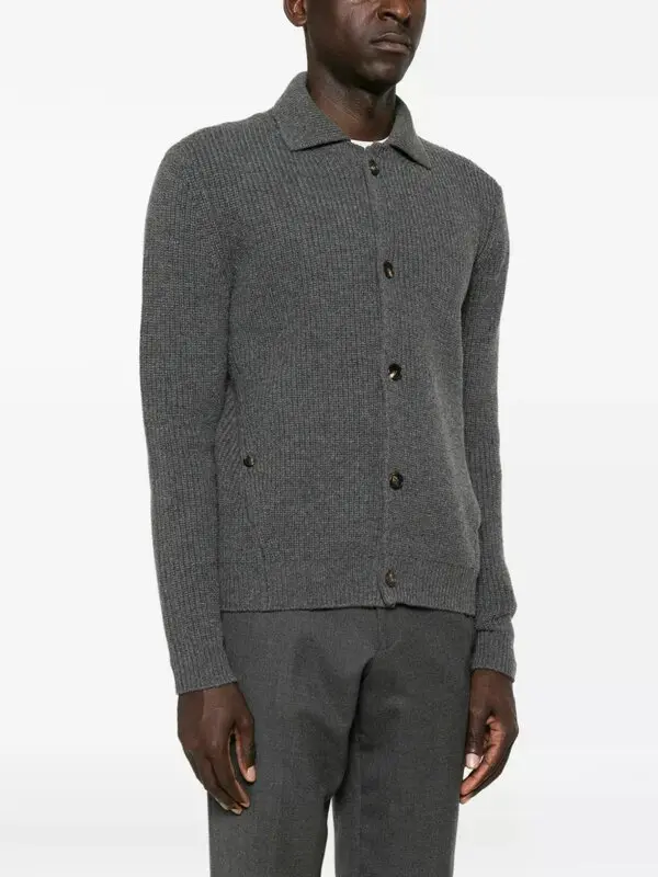 ZANONE Ribbed-knit Button-up Cardigan