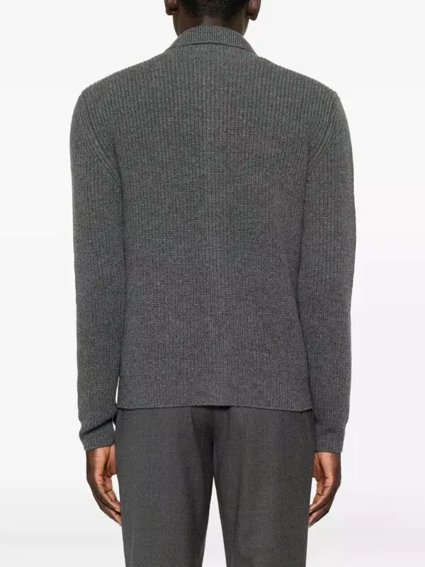 ZANONE Ribbed-knit Button-up Cardigan