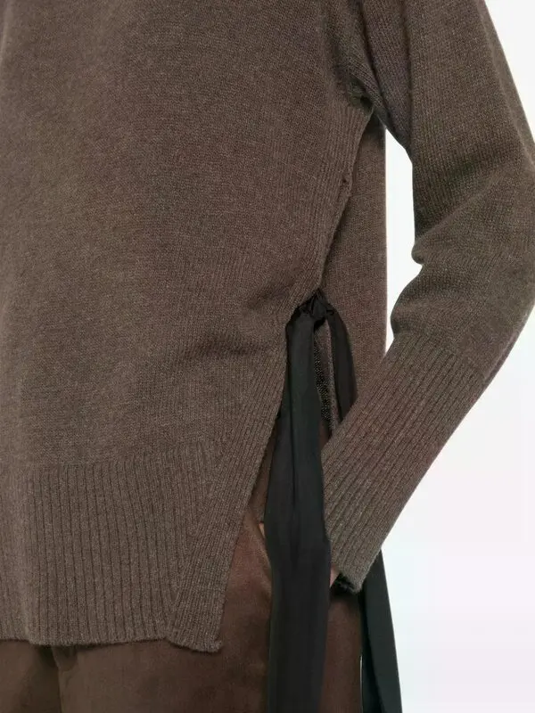 Marella Pietra High-neck Side-tie Sweater
