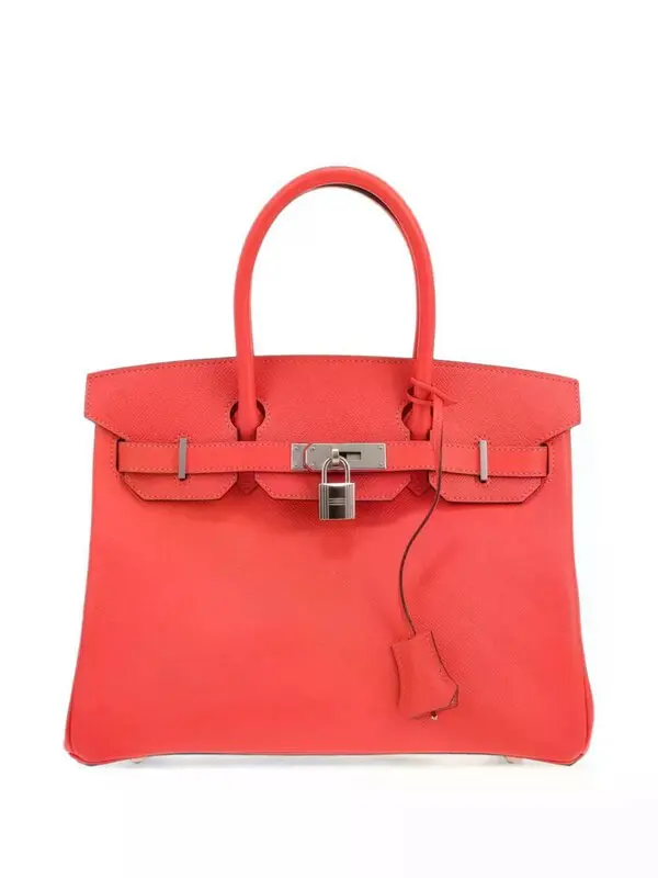 Hermès 2015 30 Birkin Leather Handbag - Red
