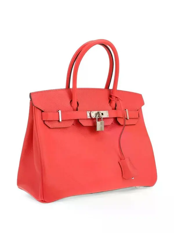 Hermès 2015 30 Birkin Leather Handbag - Red