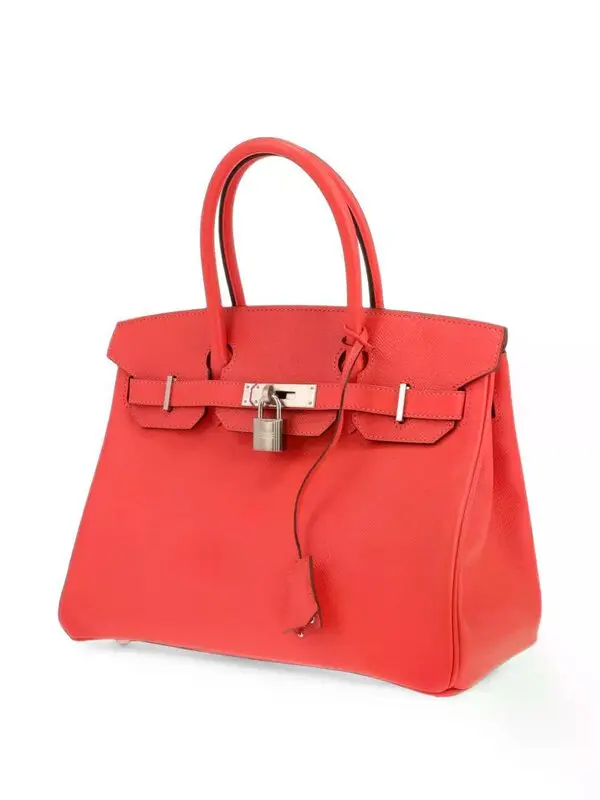 Hermès 2015 30 Birkin Leather Handbag - Red
