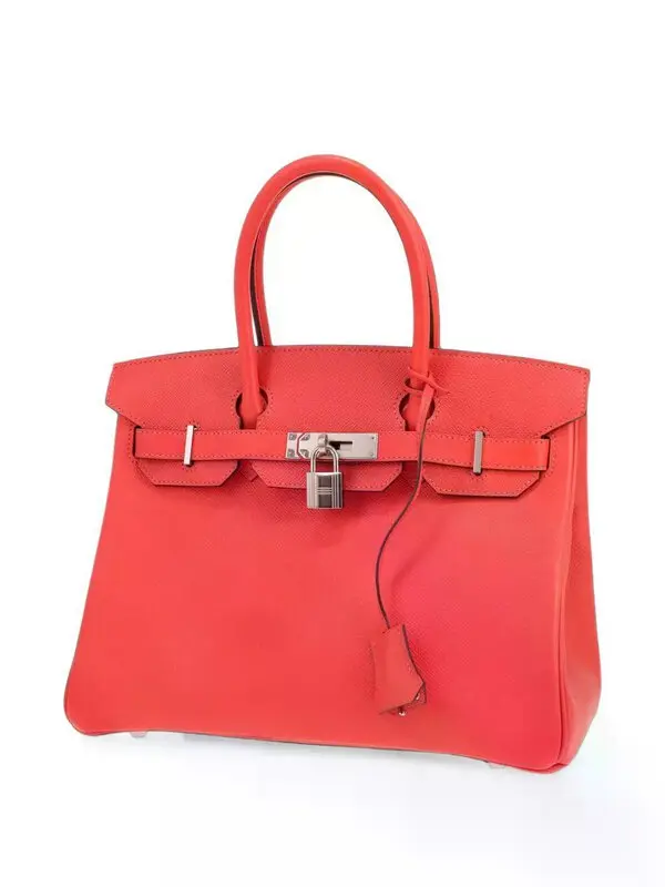 Hermès 2015 30 Birkin Leather Handbag - Red