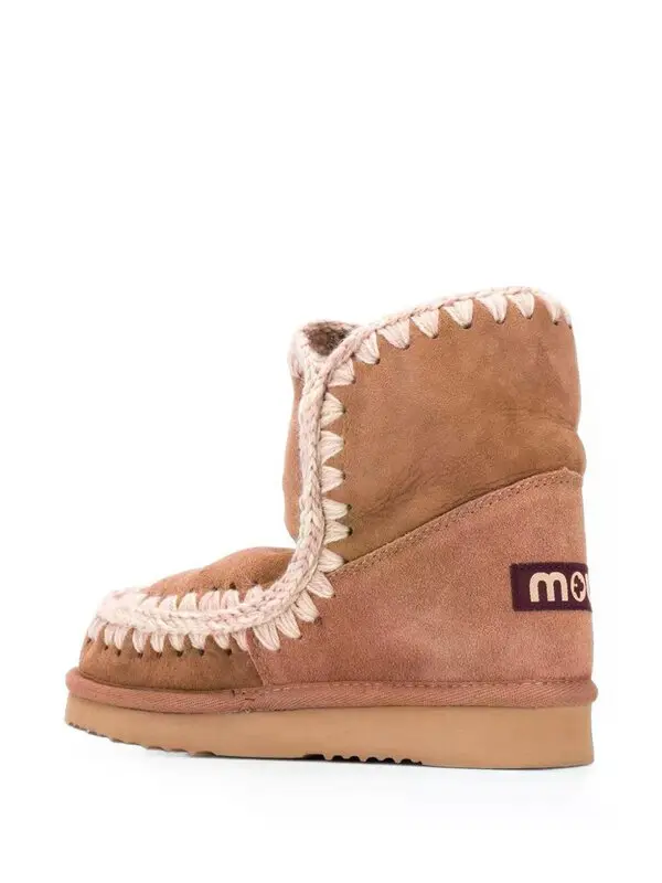 Mou Contrast-stitch Ankle Boots