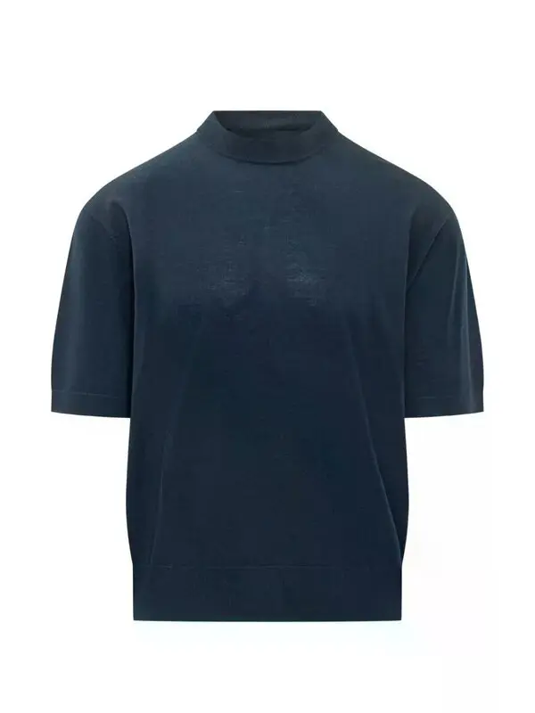 LANEUS Knitted Short-sleeve T-shirt