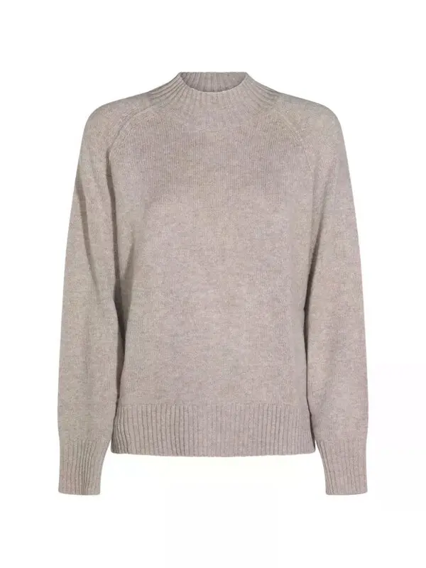 ALLUDE Ribbed-knit Raglan-sleeve Sweater - Neutrals