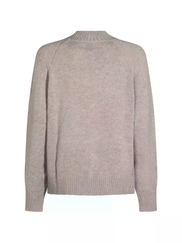 ALLUDE Ribbed-knit Raglan-sleeve Sweater