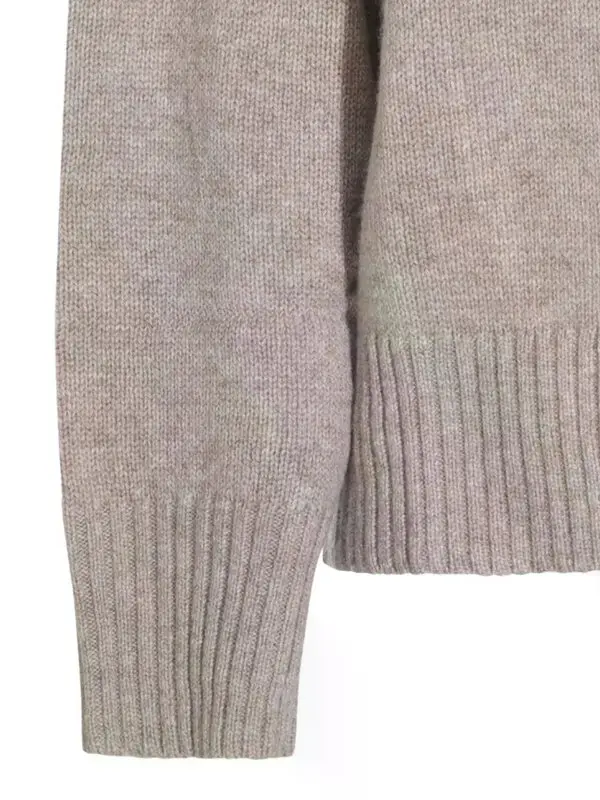 ALLUDE Ribbed-knit Raglan-sleeve Sweater