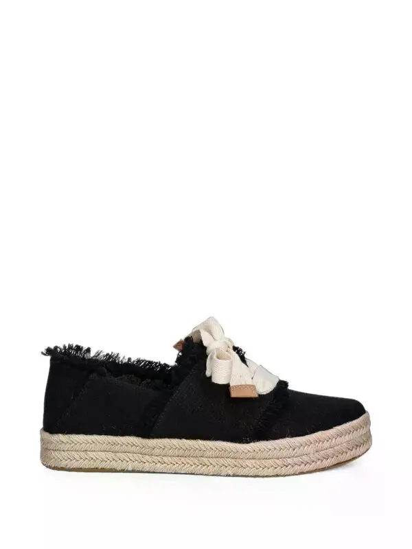 Toms Carolina Frayed Espadrille Sneakers - Black