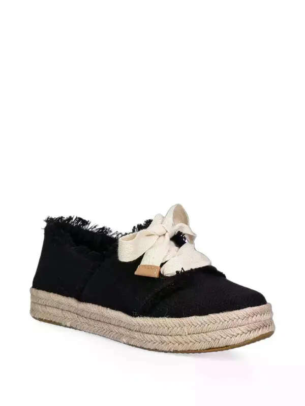 Toms Carolina Frayed Espadrille Sneakers - Black