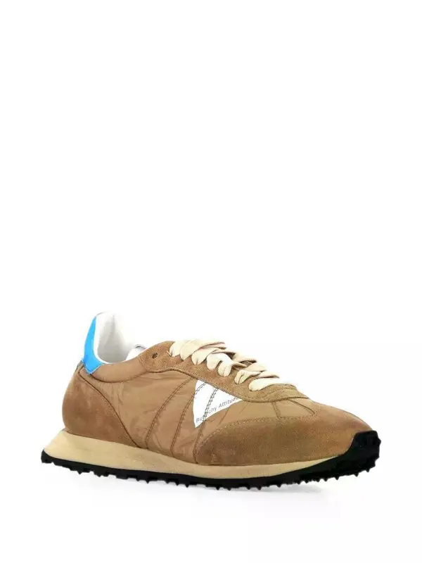 RUN OF Suede Panelled Sneakers - Neutrals