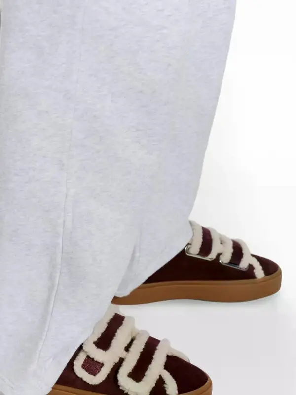 Inuikii Shearling Low Velcro Touch-strap Sneakers