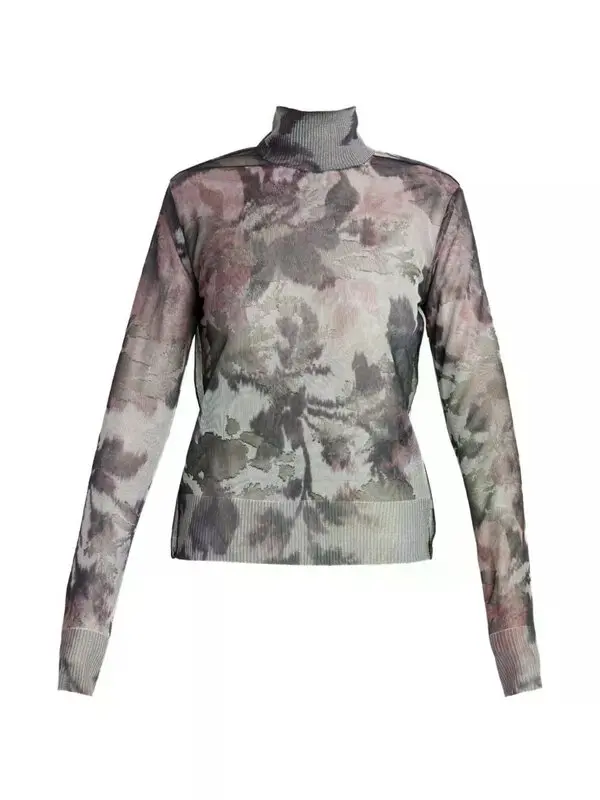 Erdem Floral-print Jacquard Turtleneck Sweater