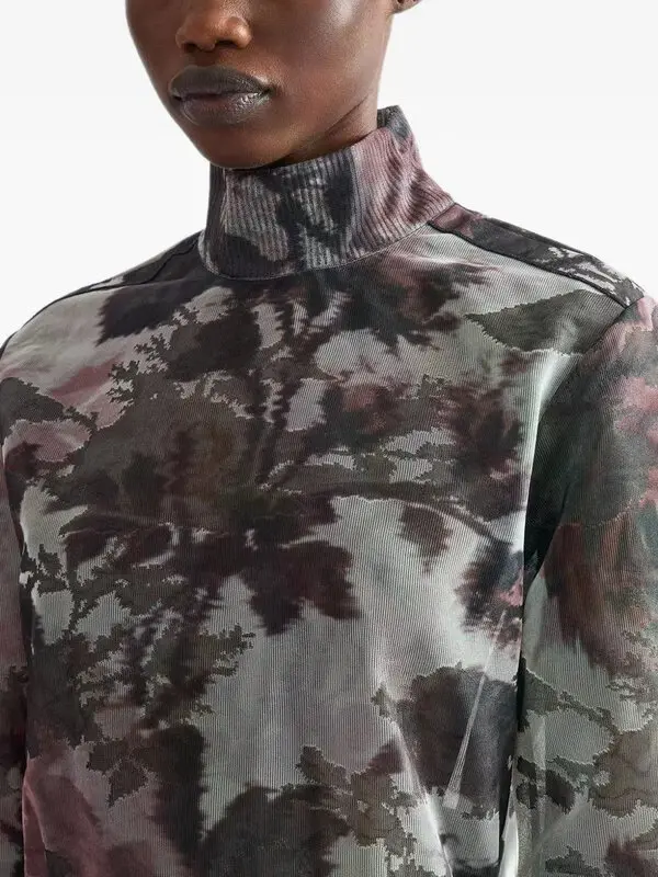 Erdem Floral-print Jacquard Turtleneck Sweater