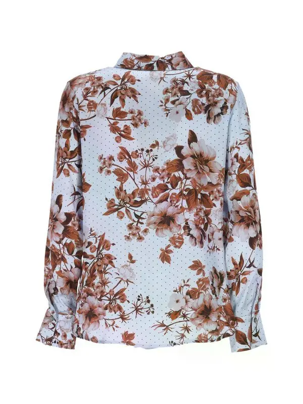 Marella Floral-print Polka-dot Shirt