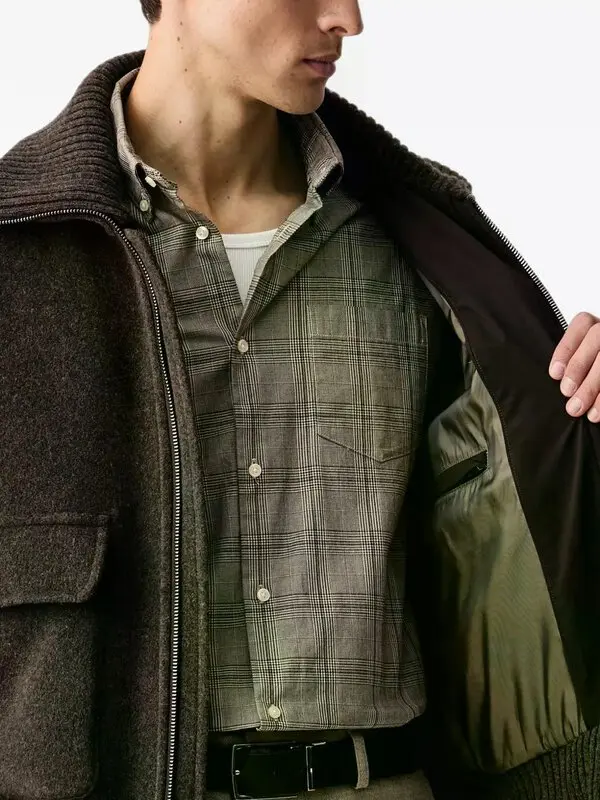 Paul & Shark Ribbed-collar Zip-up Jacket