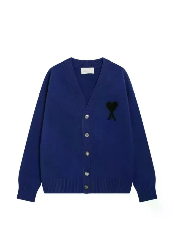 AMI Paris De Coeur V-neck Cardigan