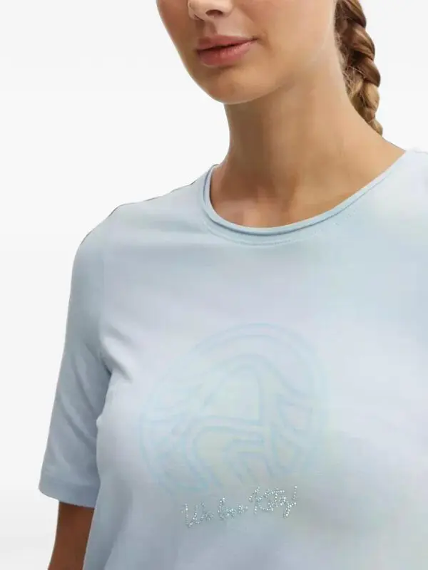 SPORTALM Crystal-embellished Logo-print T-shirt