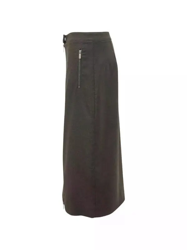 LE SULLY STUDIO Front-zip Pencil Midi Skirt