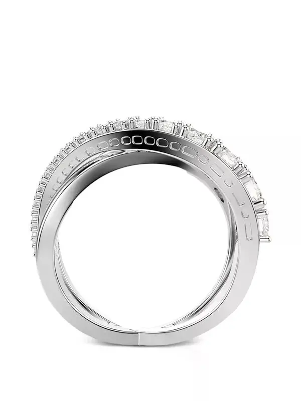 SWAROVSKI Hyperbola Crystal-embellished Crossover Rings - Silver