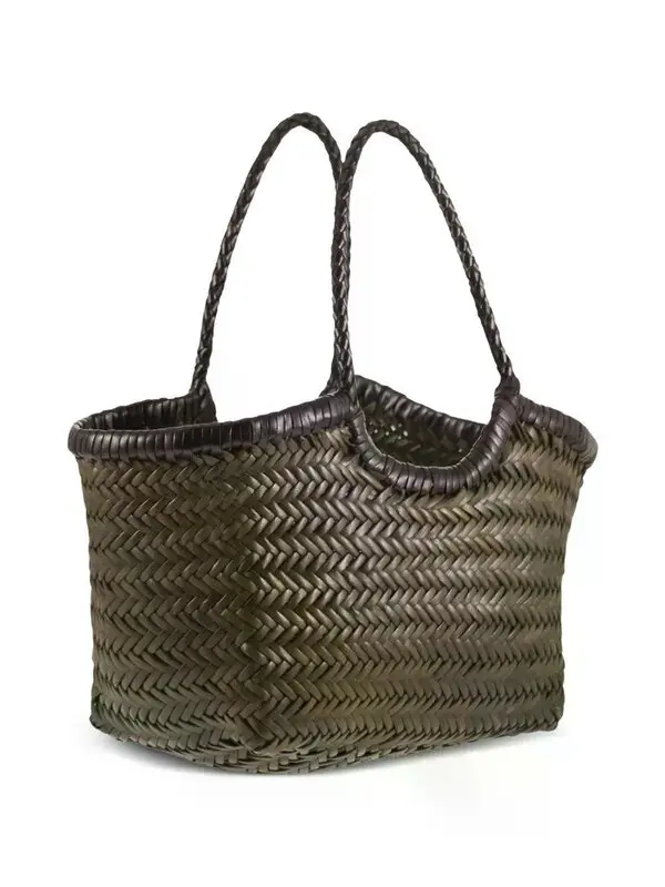 Dragon Nantucket Woven Leather Tote Bag