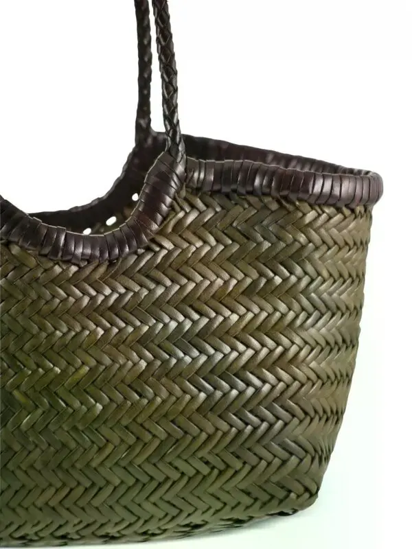 Dragon Nantucket Woven Leather Tote Bag