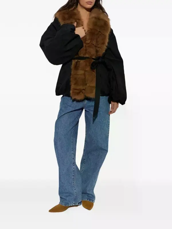 ROTATE BY BIRGER CHRISTENSEN Faux-fur Collar Jacket