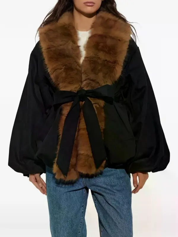 ROTATE BY BIRGER CHRISTENSEN Faux-fur Collar Jacket