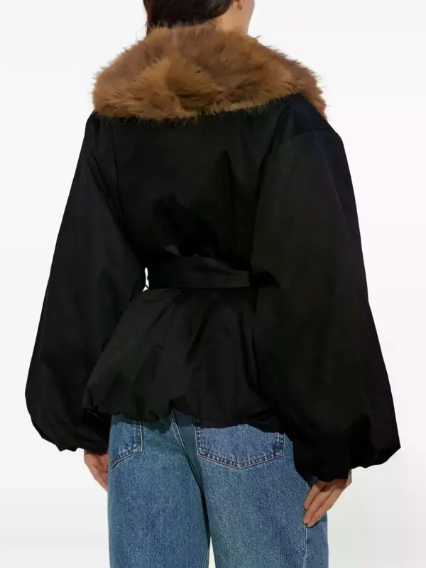 ROTATE BY BIRGER CHRISTENSEN Faux-fur Collar Jacket
